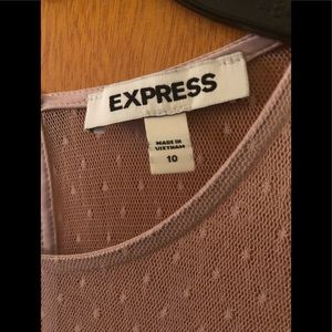 Express | Dresses | Blush Dress With Mesh Cutouts | Poshmark
